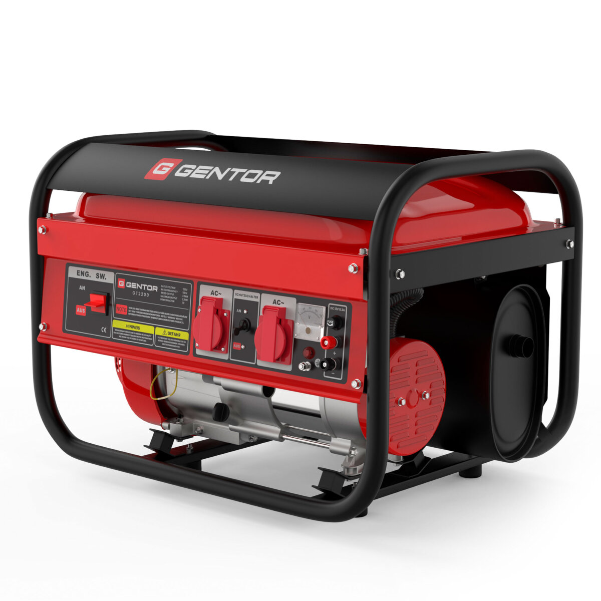 GENTOR 4-Takt Stromerzeuger GT2200 | 2200 WATT 6.5PS Generator Notstro